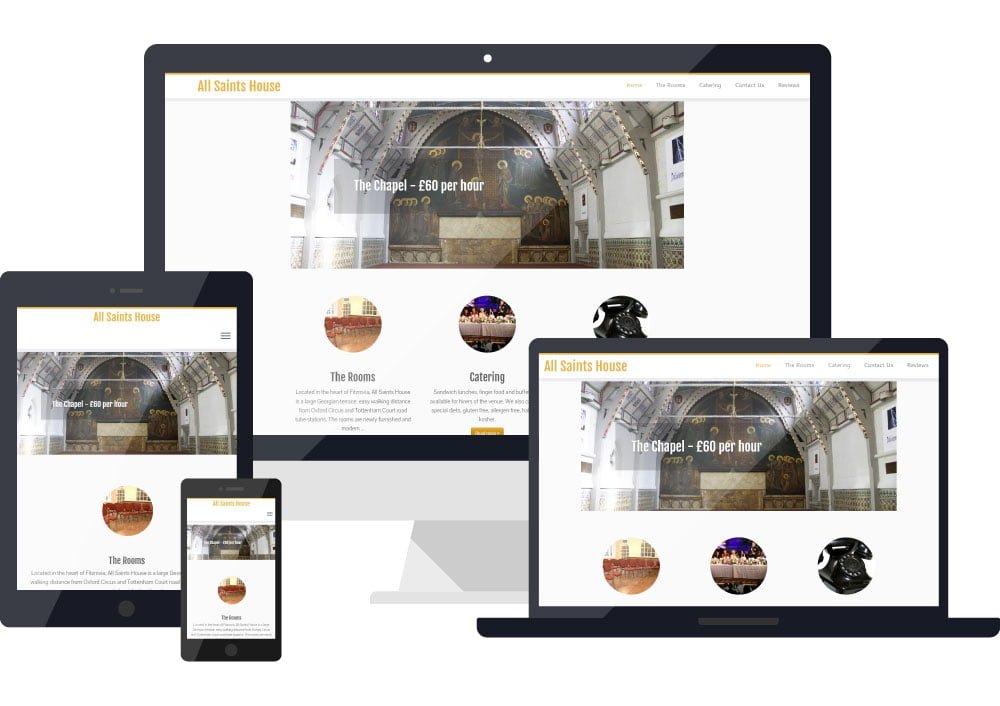 Meeting Rooms W1 - Room Hire Website Design